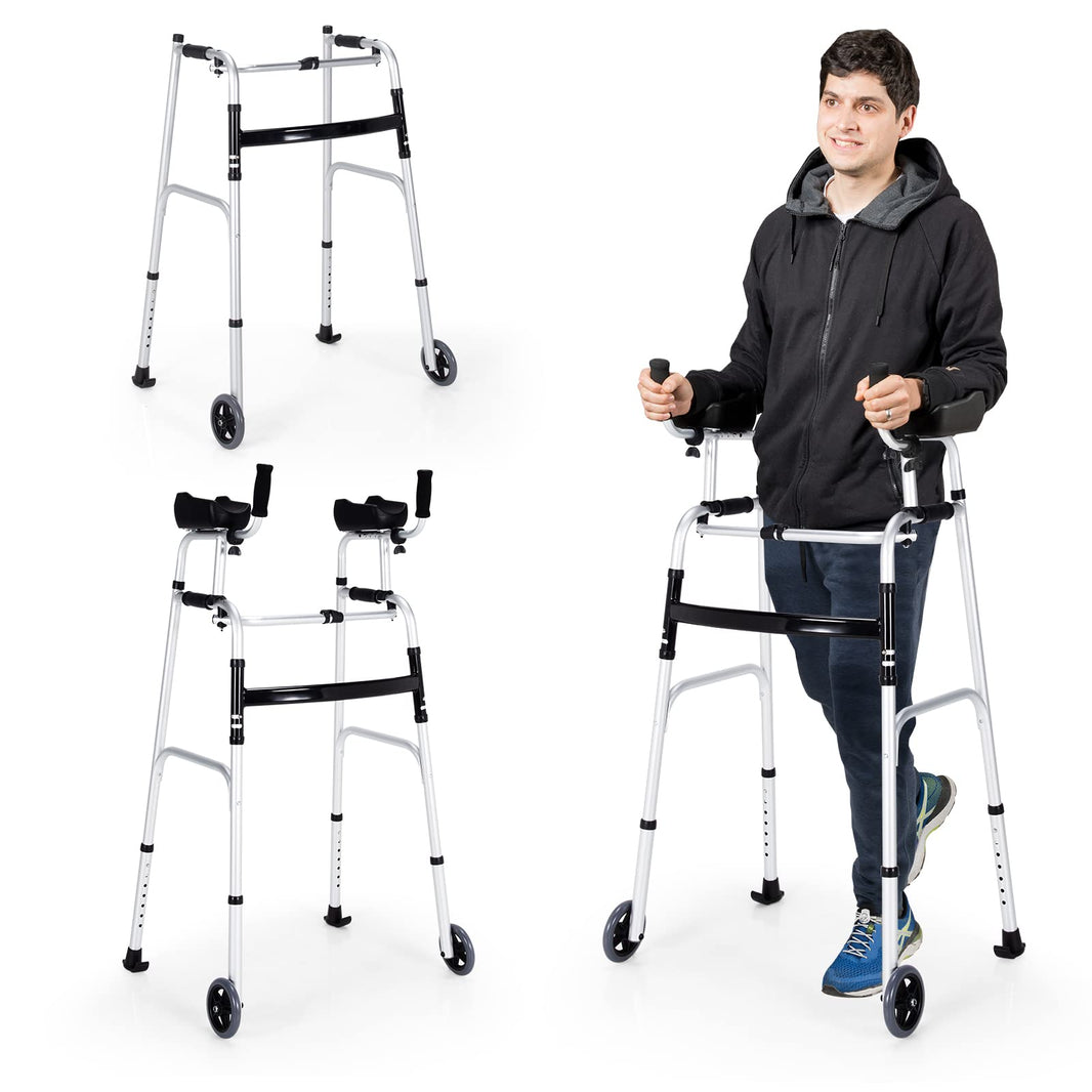 Folding Walker | Heavy Duty Walker | Rollator Walker - Goplus ...