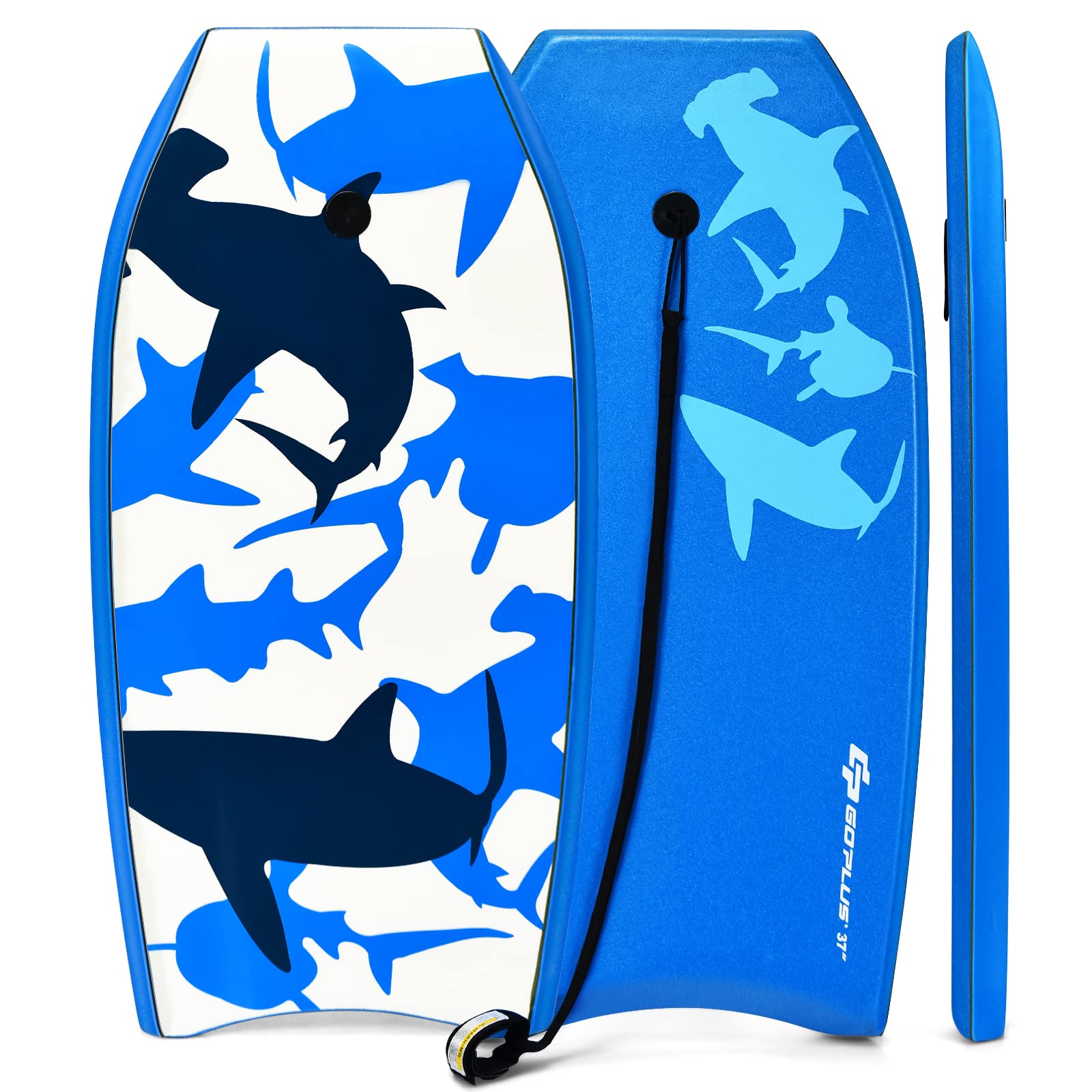 Goplus Body Board, Lightweight Bodyboard with EPS Core, XPE Deck, HDPE ...