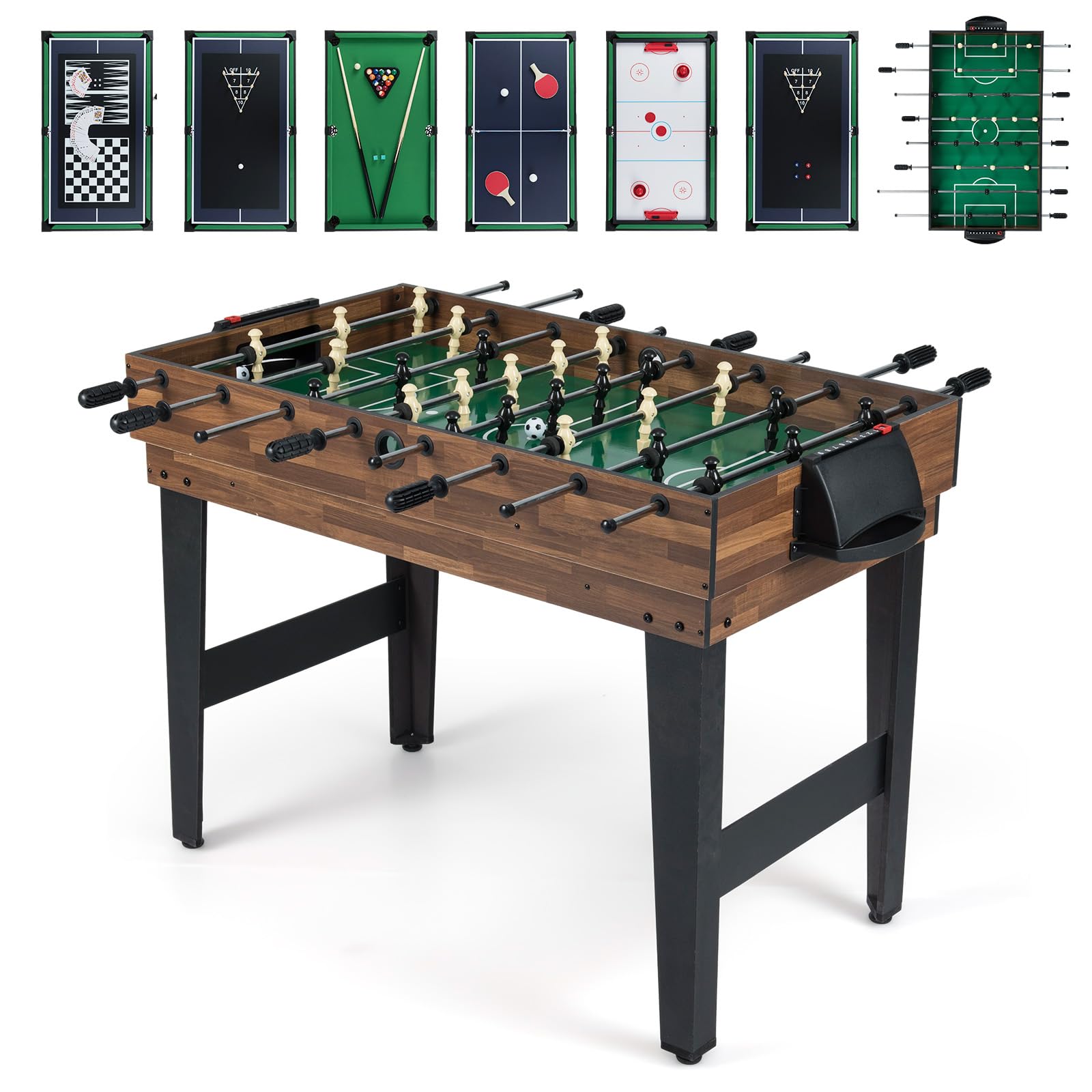 Goplus 10-in-1 Combination Multi Game Table Set for Game Night ...