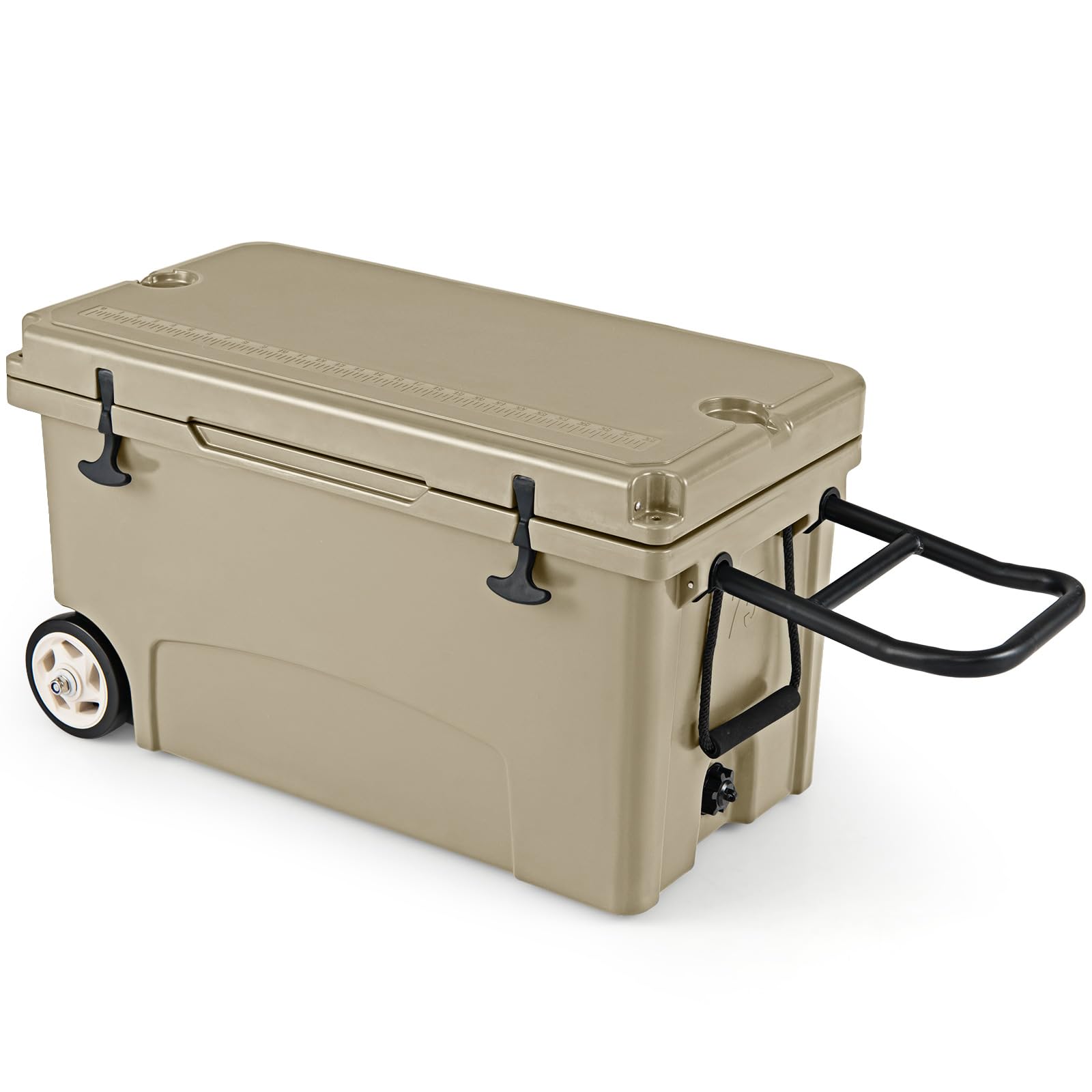 Goplus 75QT Portable Hard Cooler w/6-Day Ice Retention Pull Handle Whe ...