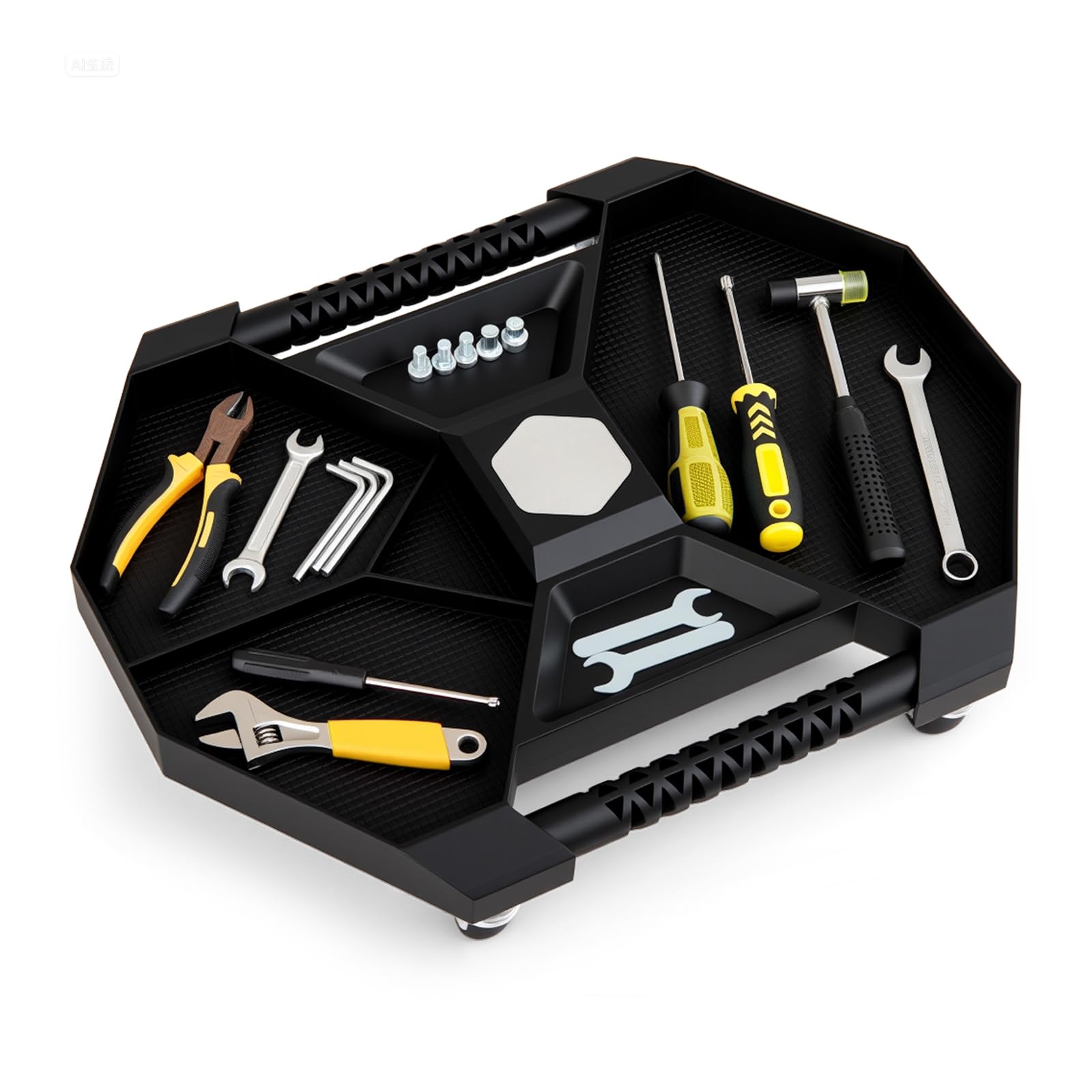 Goplus Moving Caddy Tray with 4 Swivel Casters for Garage Workshop ...