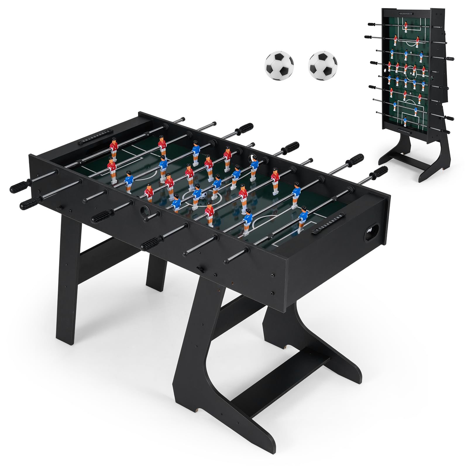 Goplus 48inch Full Competition Size Freestanding Soccer Game Table wit ...